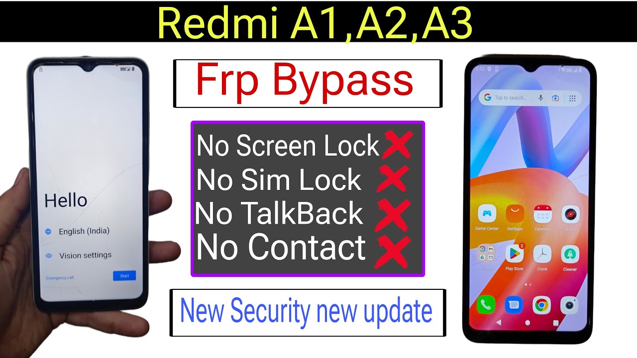 How To Bypass Frp Lock on Redmi A1 Plus/A2 Plus/A3/Redmi Settings not ...