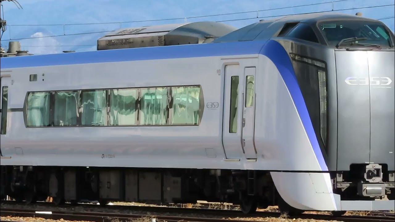 E353系モトS114編成モハE352-514_モハE353-514_クハE353-14入場 長野総合車両センター - YouTube