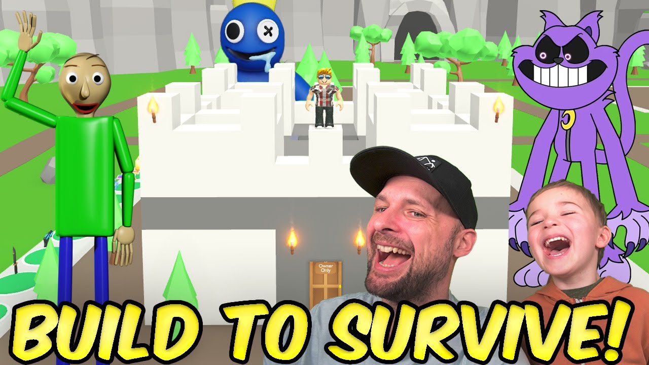 Building a Huge Castle in Roblox Build to Survive! - YouTube