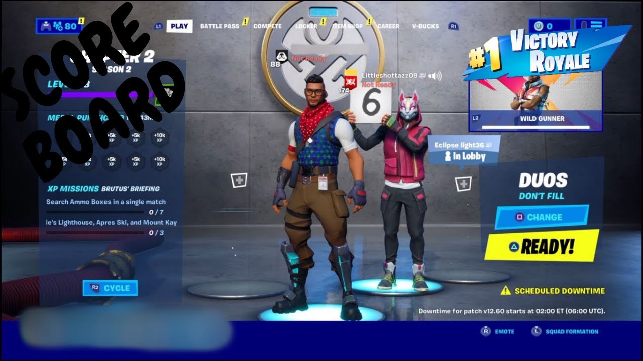 Score Board Challenge On Fortnite - YouTube