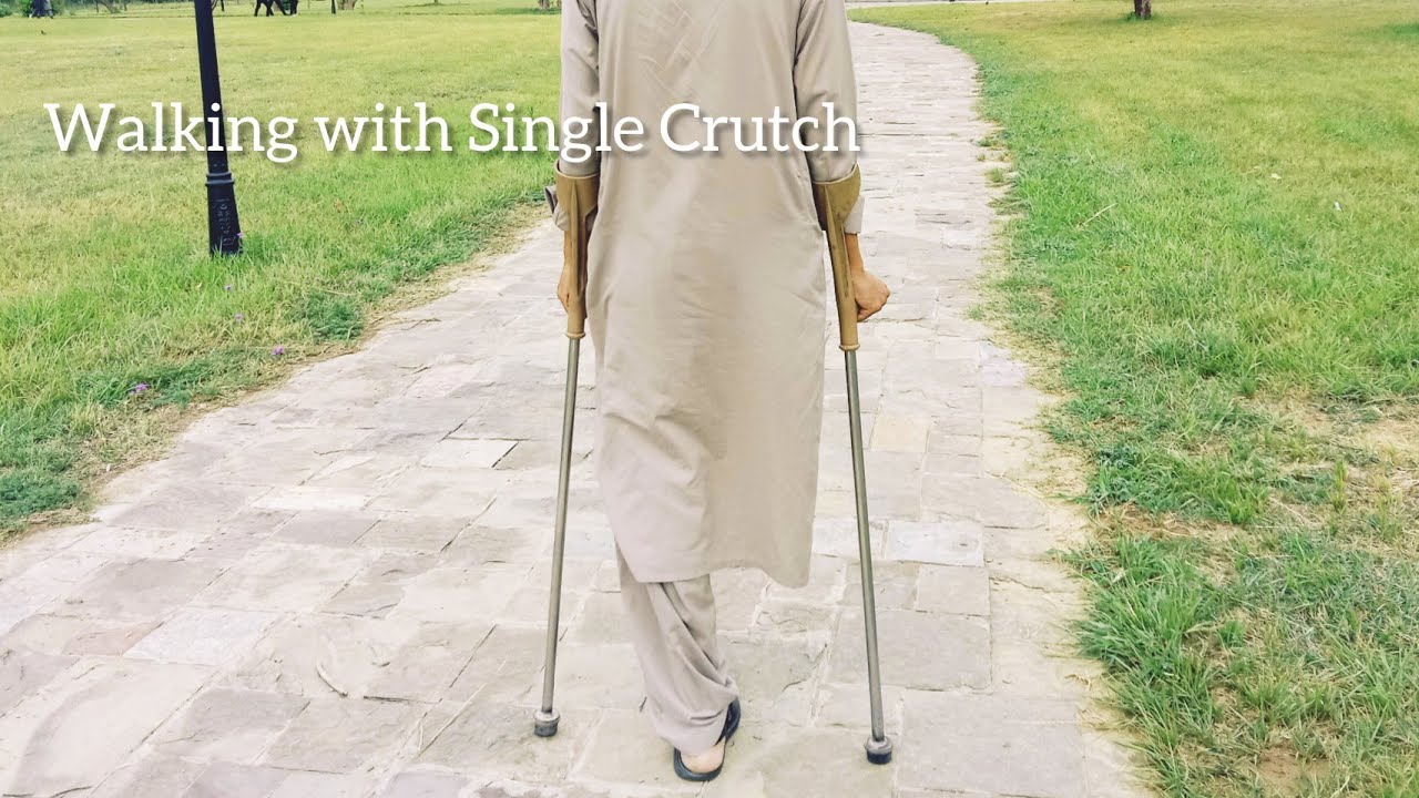 How to walk with Single Crutch #amputees - YouTube