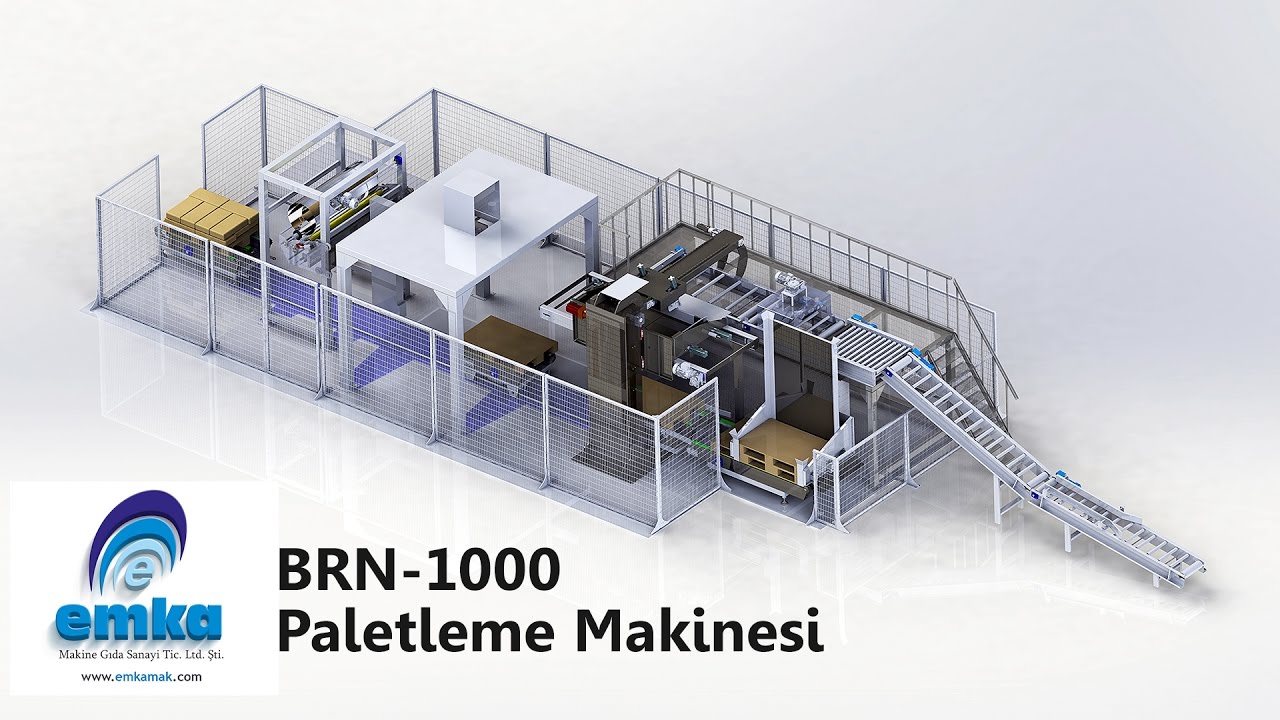 Emka Makine I Paletleme Makinası I BRN-1000 I Palletizing Machine - YouTube