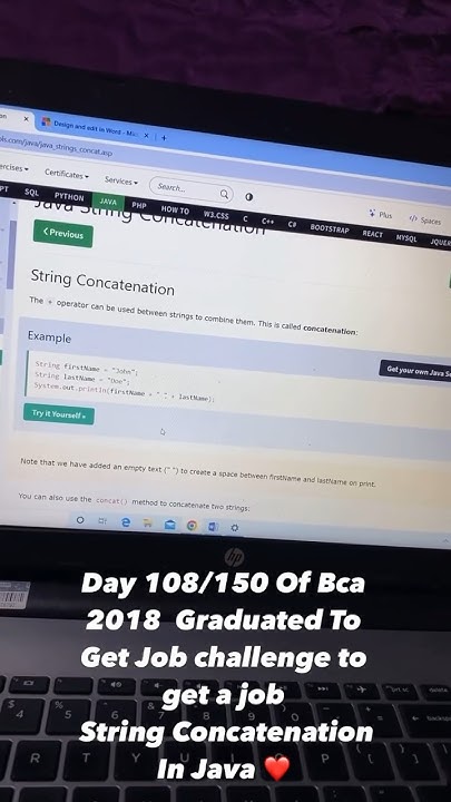 string concatenation in java #java #stringconcatenation #shorts #java #bca #job #vscode - YouTube