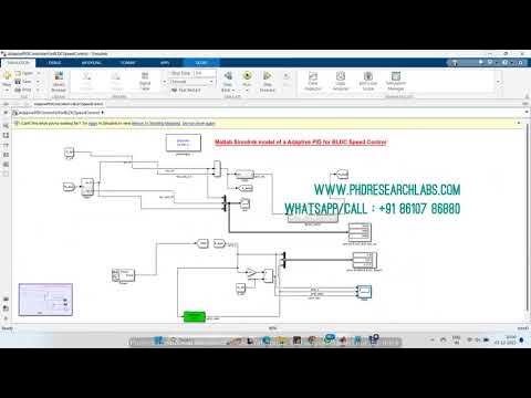 Adaptive PID for BLDC Speed Control Simulation - Matlab Simulink Electrical Research - YouTube