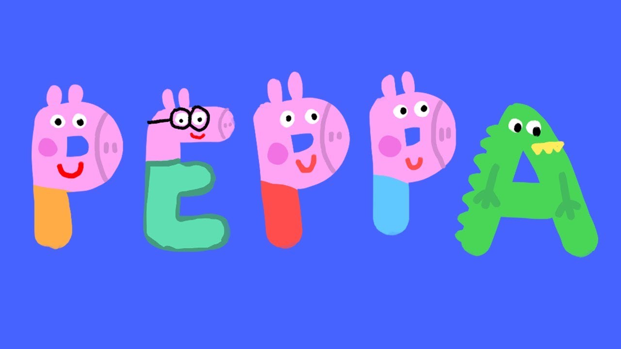 Peppa Pig Word Made into Characters ?!?! Nick Jr Doodles - YouTube