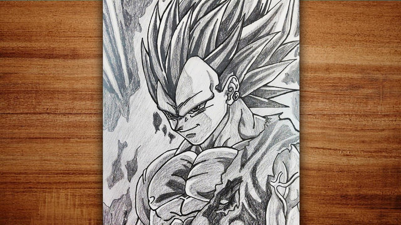 How to draw Vegeta Ultra Ego | Dargon Ball | Step by step - YouTube
