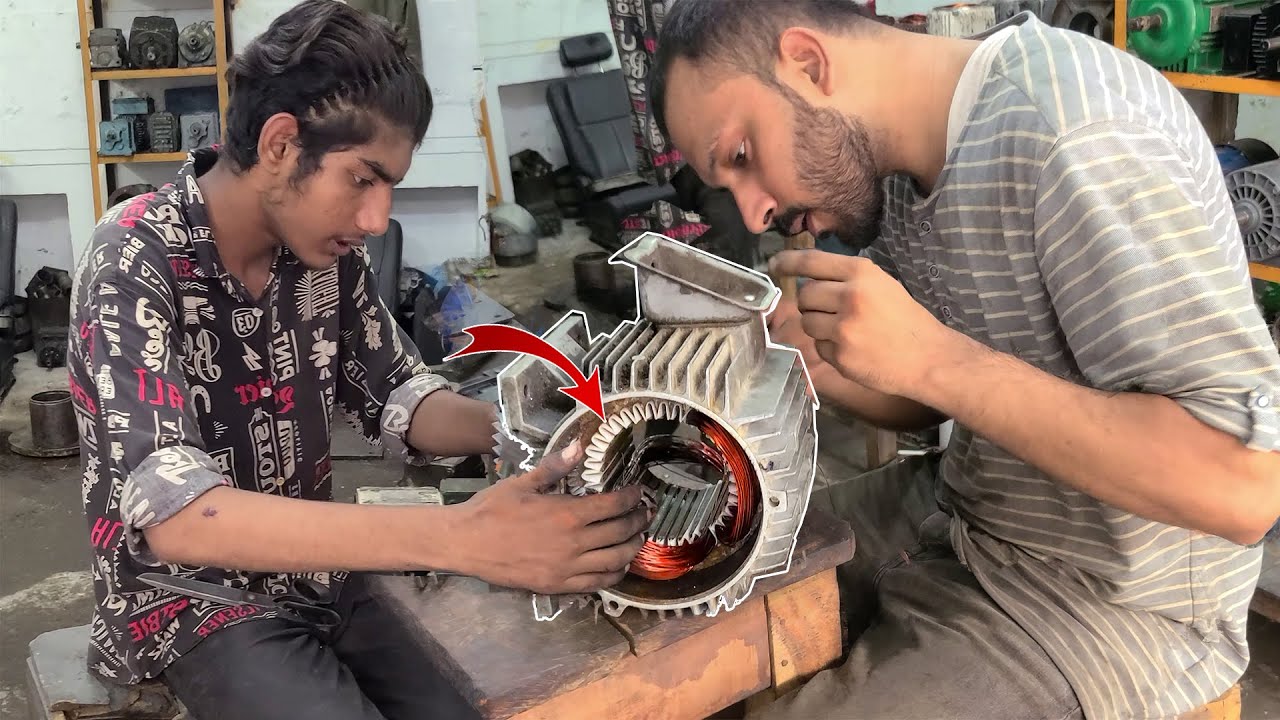 Amazing Technique of Electric Motor Rewinding (4k) │ Rebuilding ...