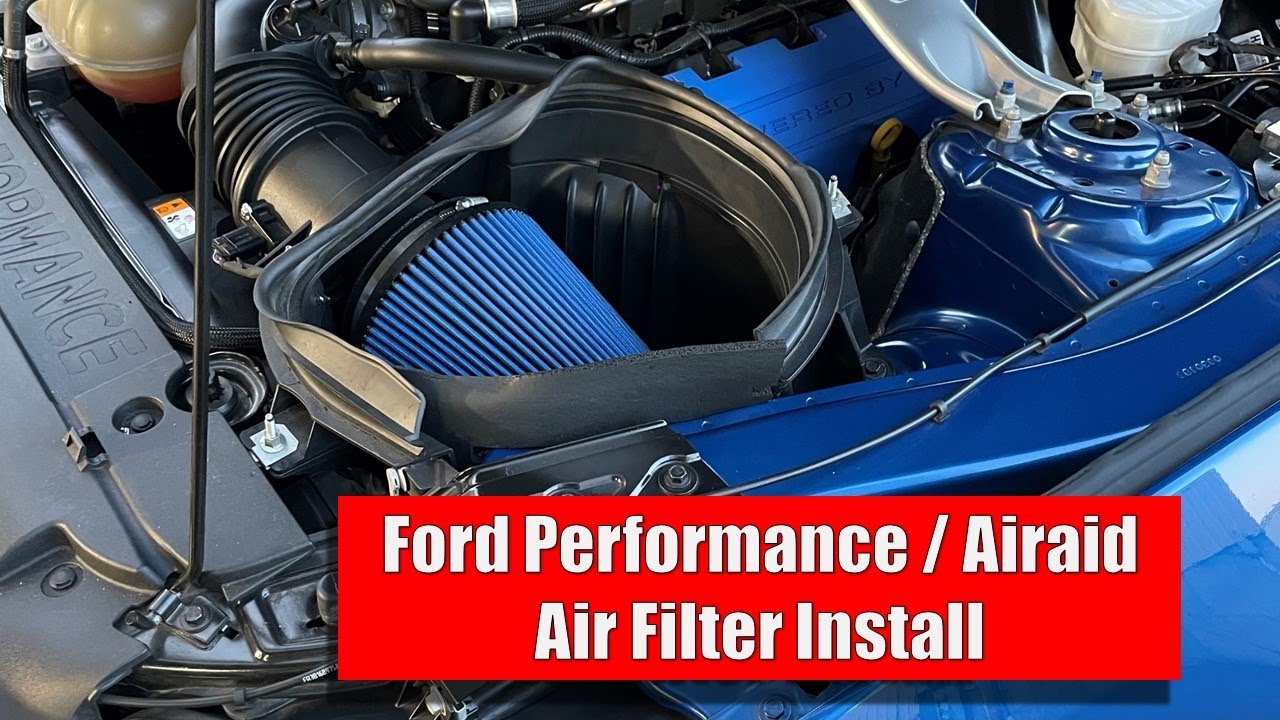 Ford Performance Air Filter Install and Review on 2017 Mustang with ...