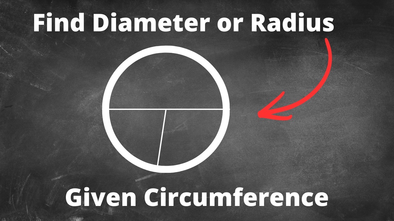 Find Radius and Diameter of a Circle given Circumference - YouTube