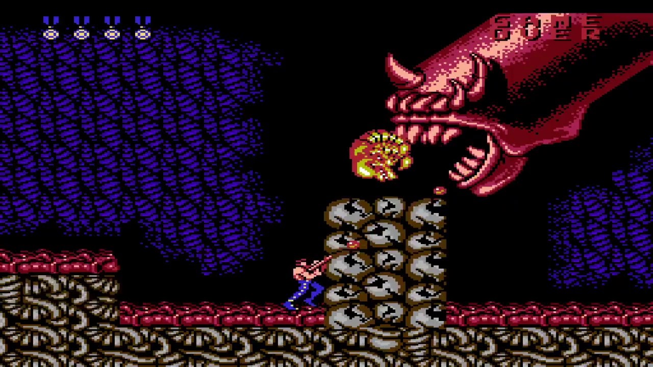 Contra Famicom japan two players Ps4pro 720p 60fps - YouTube