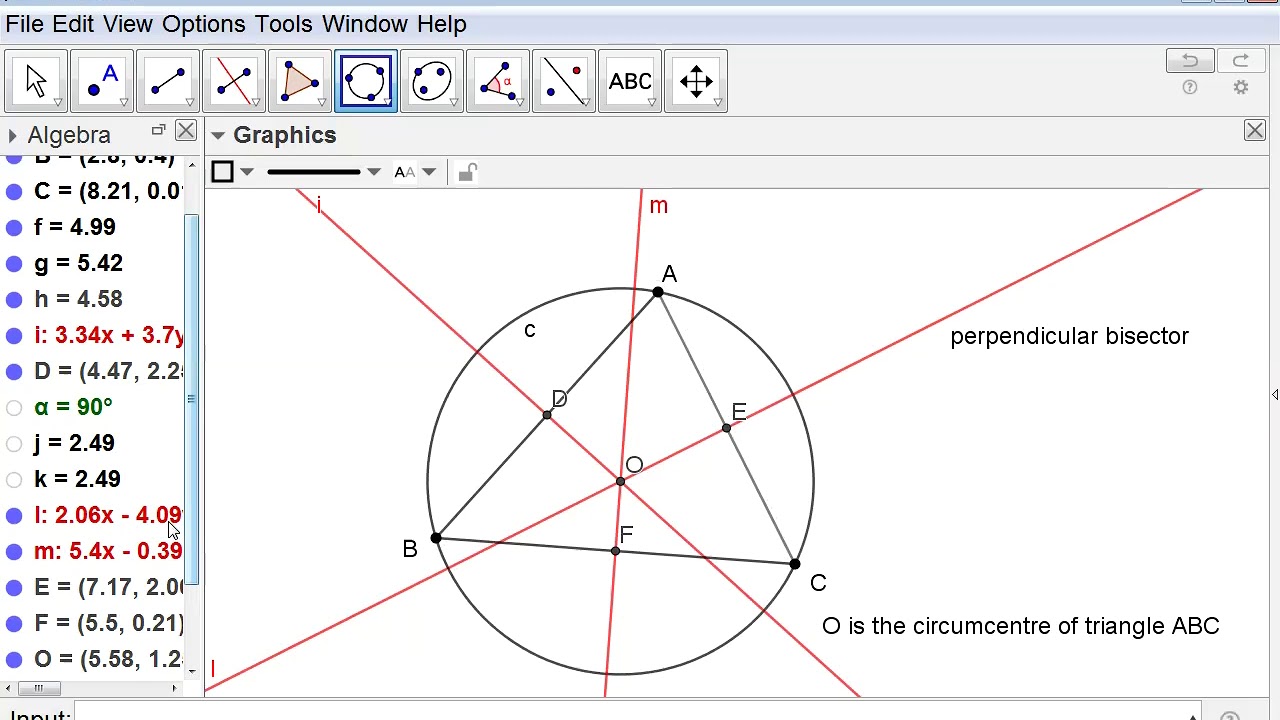 03 perpendicular bisector and circumcentre - YouTube