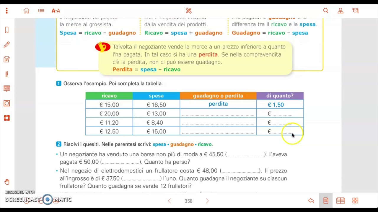 Spesa, Guadagno e Ricavo - YouTube