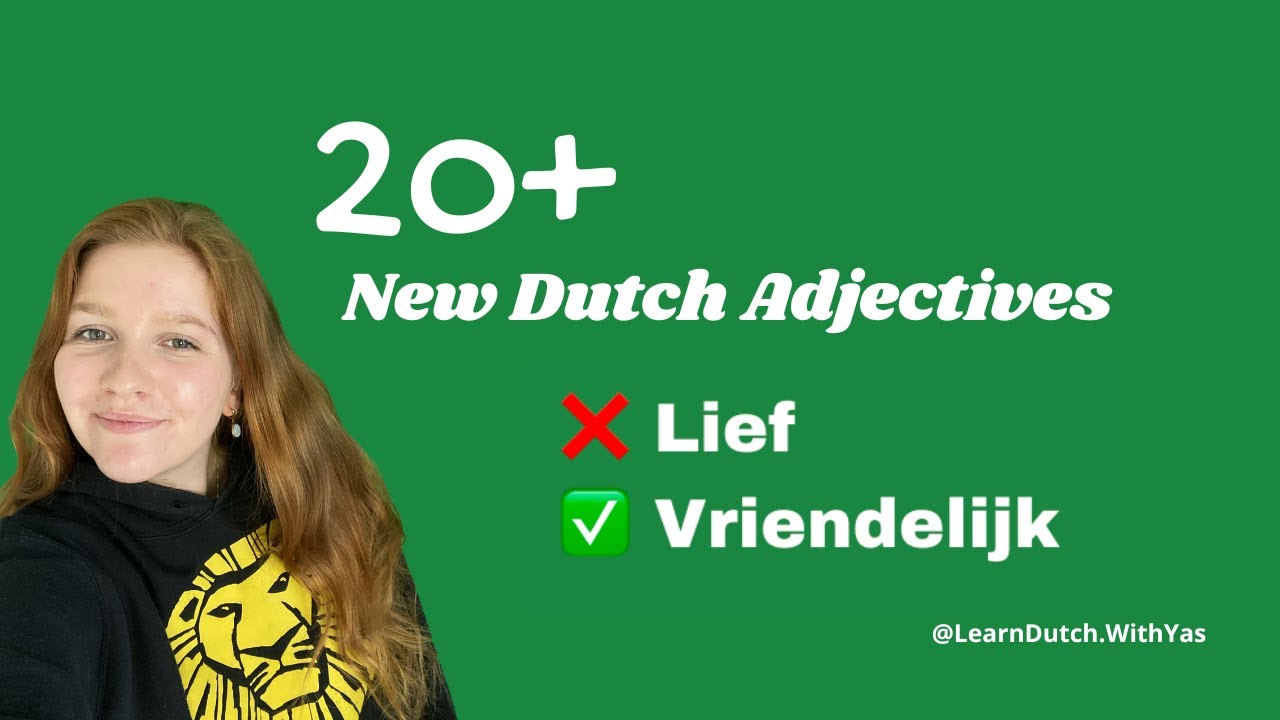 20 + New Dutch Adjectives to add to your Vocabulary / Dutch / NT2 - YouTube