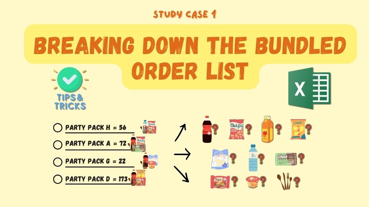 #ExcelTips : Breaking Down The Bundled Order List - YouTube