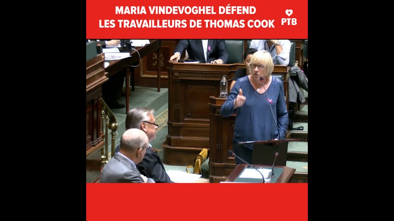 Maria Vindevoghel défend les travailleurs de Thomas Cook face à la ...