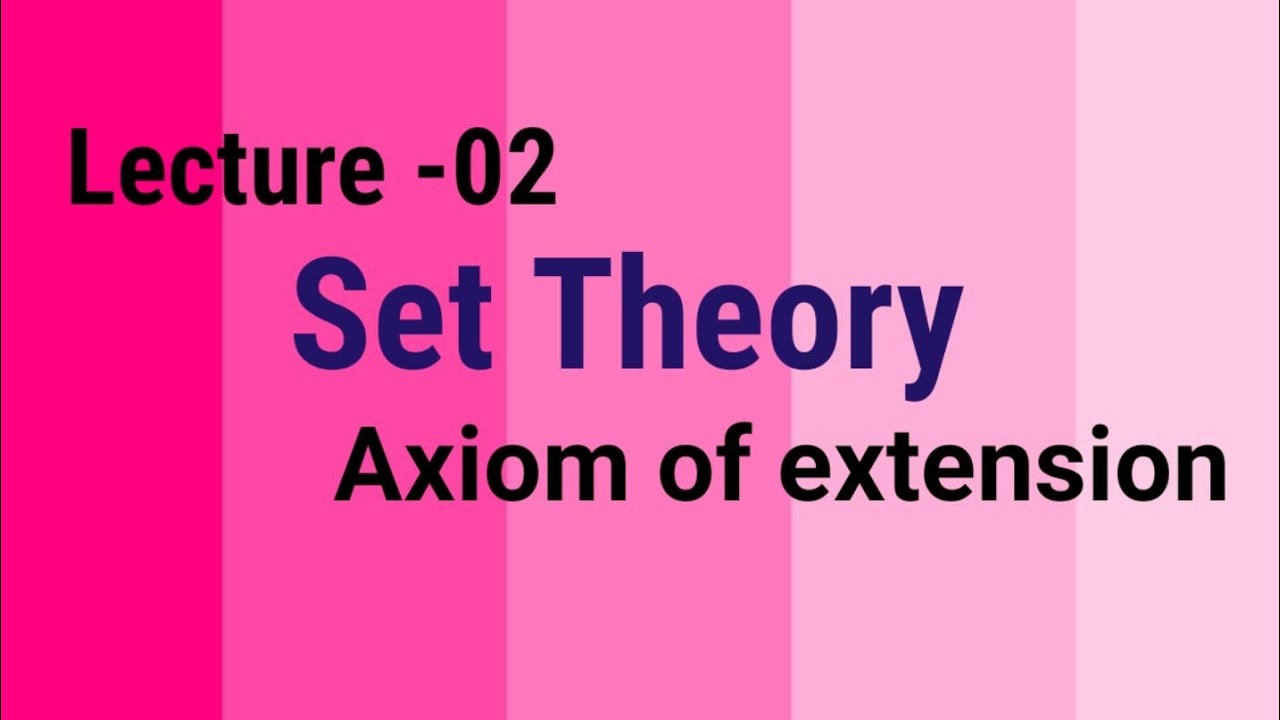 Part-02 || Set theory || Axiom of extension || - YouTube