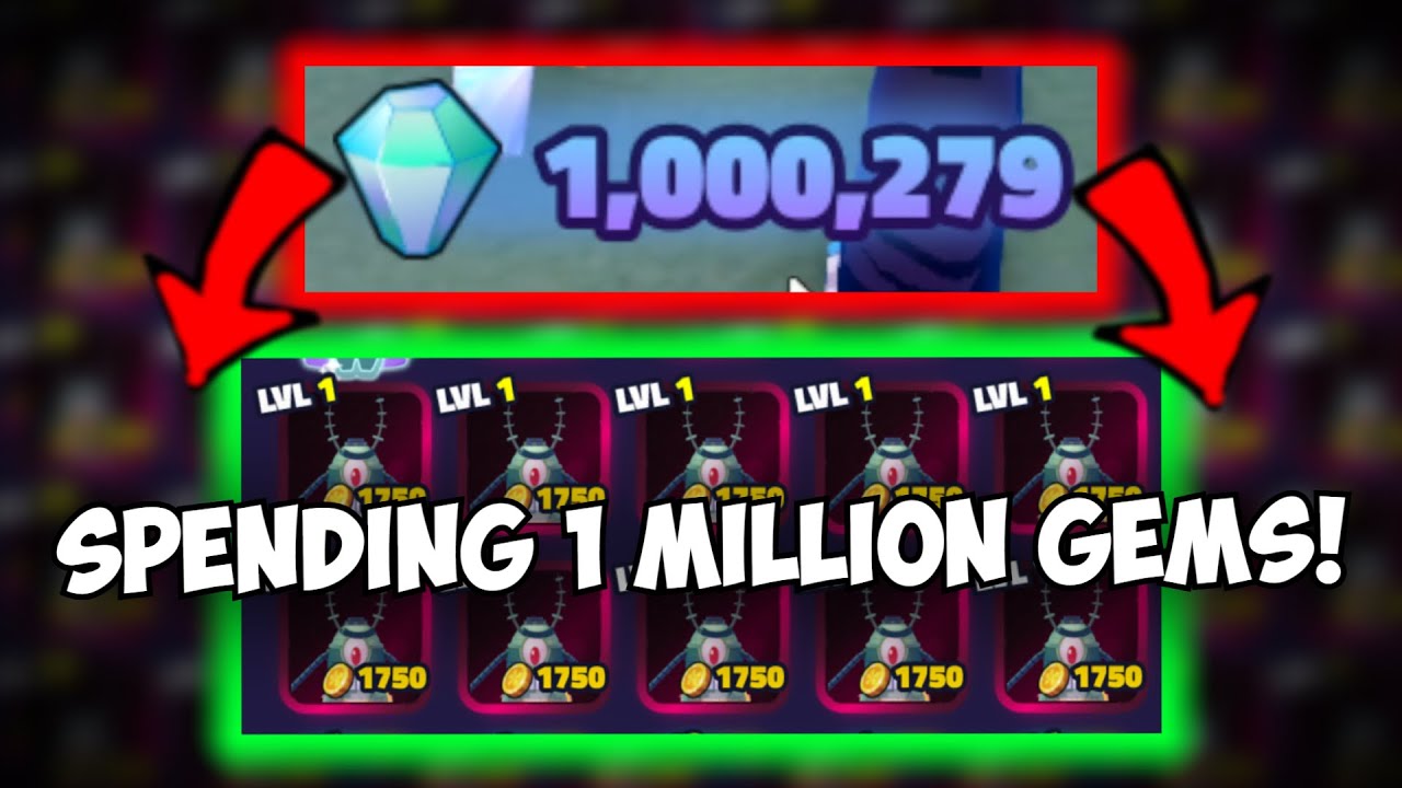 I Spent 1,000,000 Gems and GOT SO MANY SECRETS! | Spongebob Tower ...