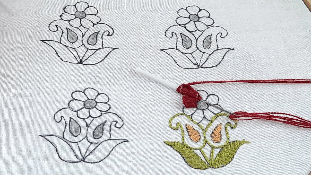 Hand Embroidery All Over Design for Dresses, Latest all over embroidery ...