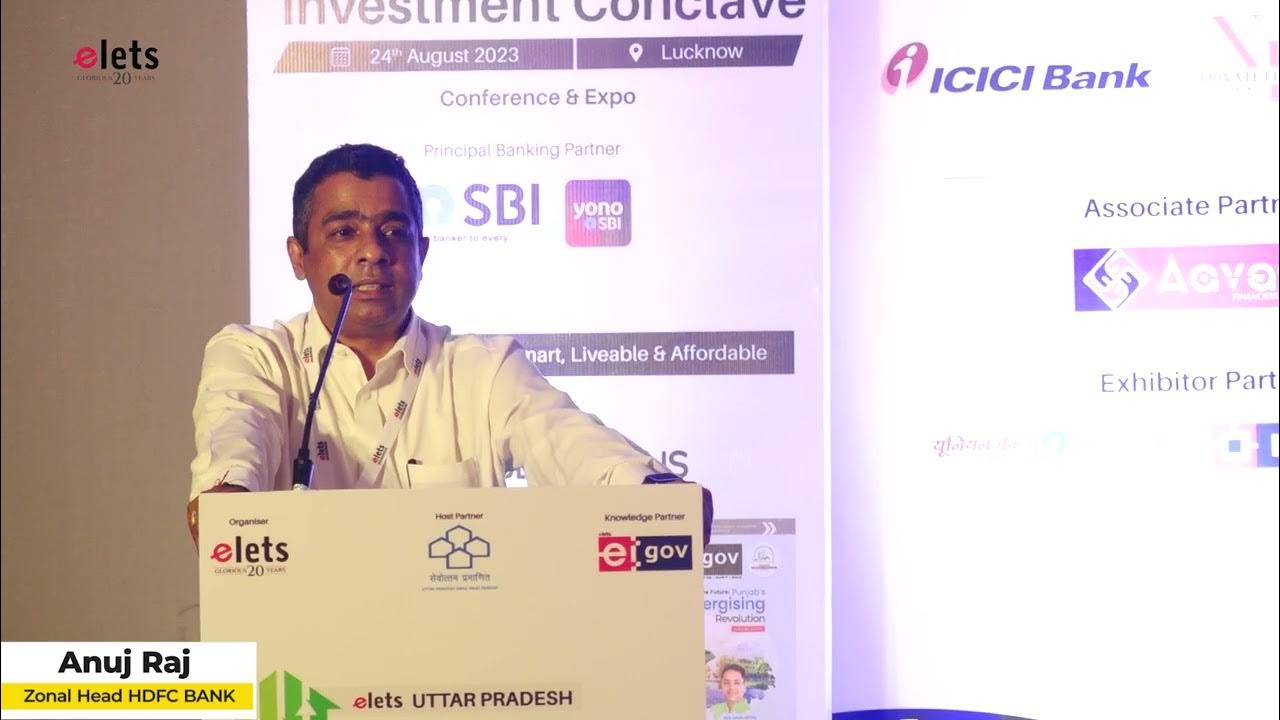 Anuj Raj, Zonal Head, HDFC Bank | Uttar Pradesh Planning and Investment Conclave - YouTube