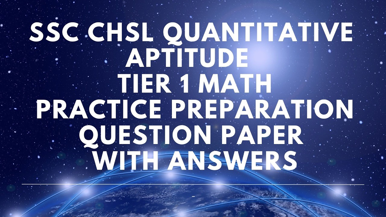 SSC CHSL Quantitative Aptitude Tier 1 Math Practice - Preparation ...