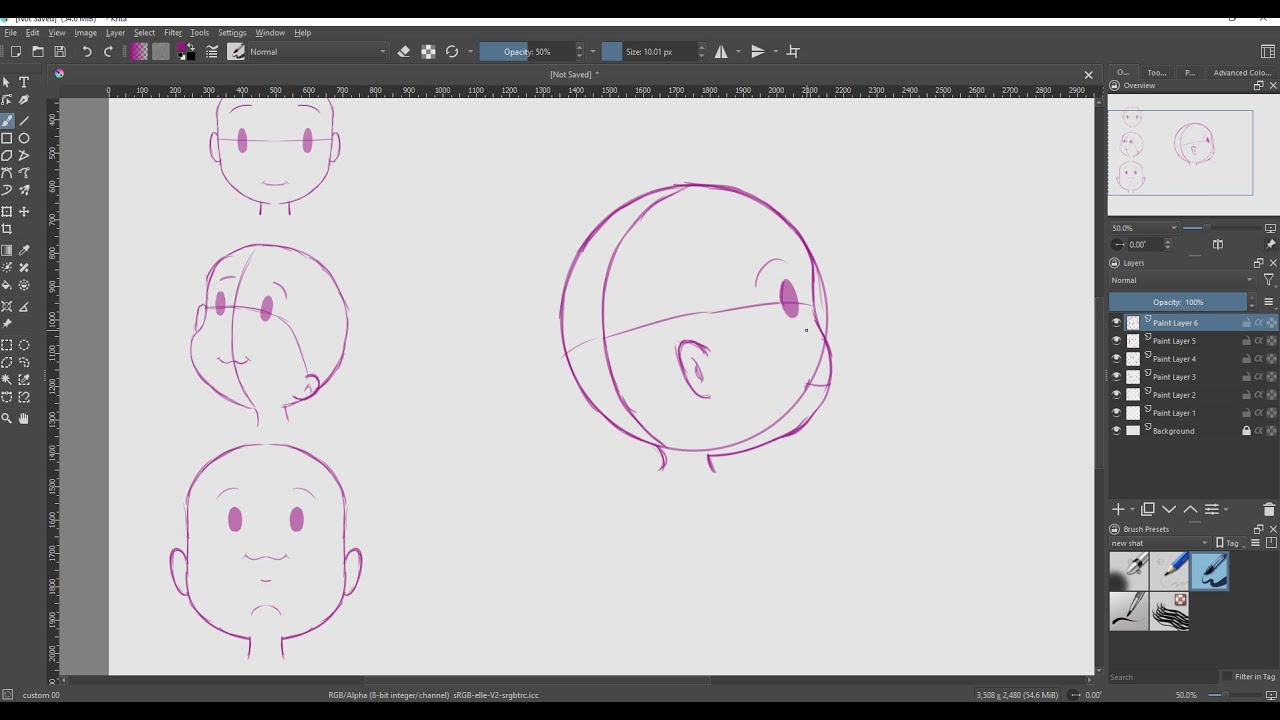 practicing how to draw chibi looking around - YouTube