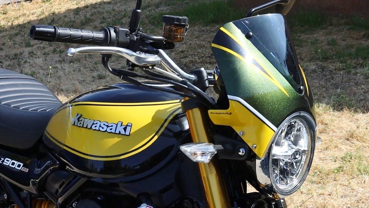 2024 Kawasaki Z900 RS Puig Pyramid Fairing Fly Screen - YouTube