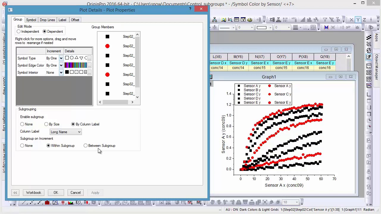 Making Graphs by Creating Subgroups Based on Worksheet Metadata ...