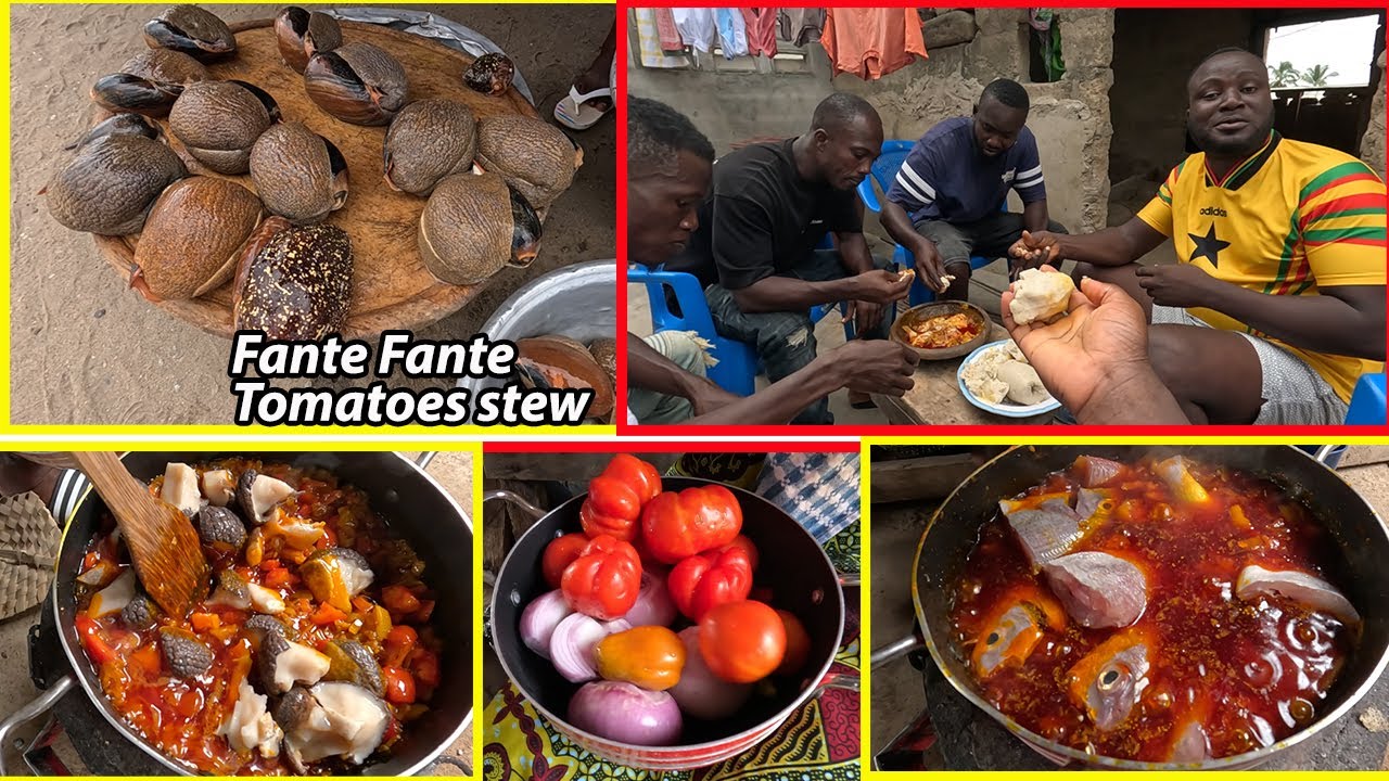 A MUST TRY GHANAIAN RECIPE, FANTE FANTE || SEA SNAIL + FISH TOMATOE ...