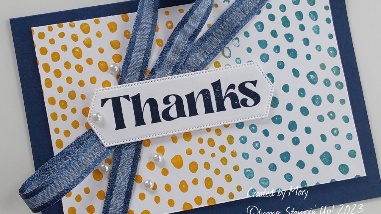 Thank You card featuring the Hand Drawn stamp set from Stampin' Up ...