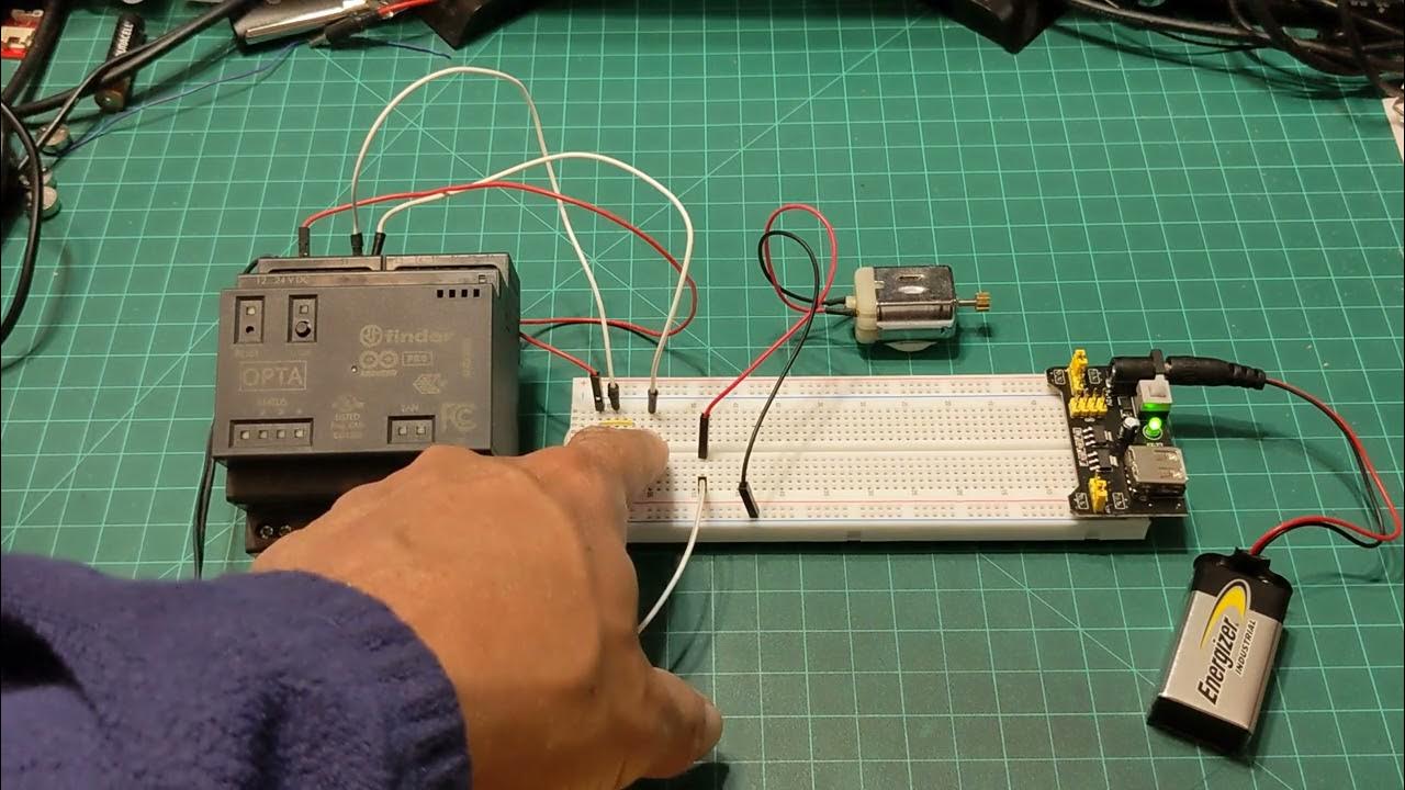 A Start-Stop Motor Arduino Opta mico-PLC Controller - YouTube