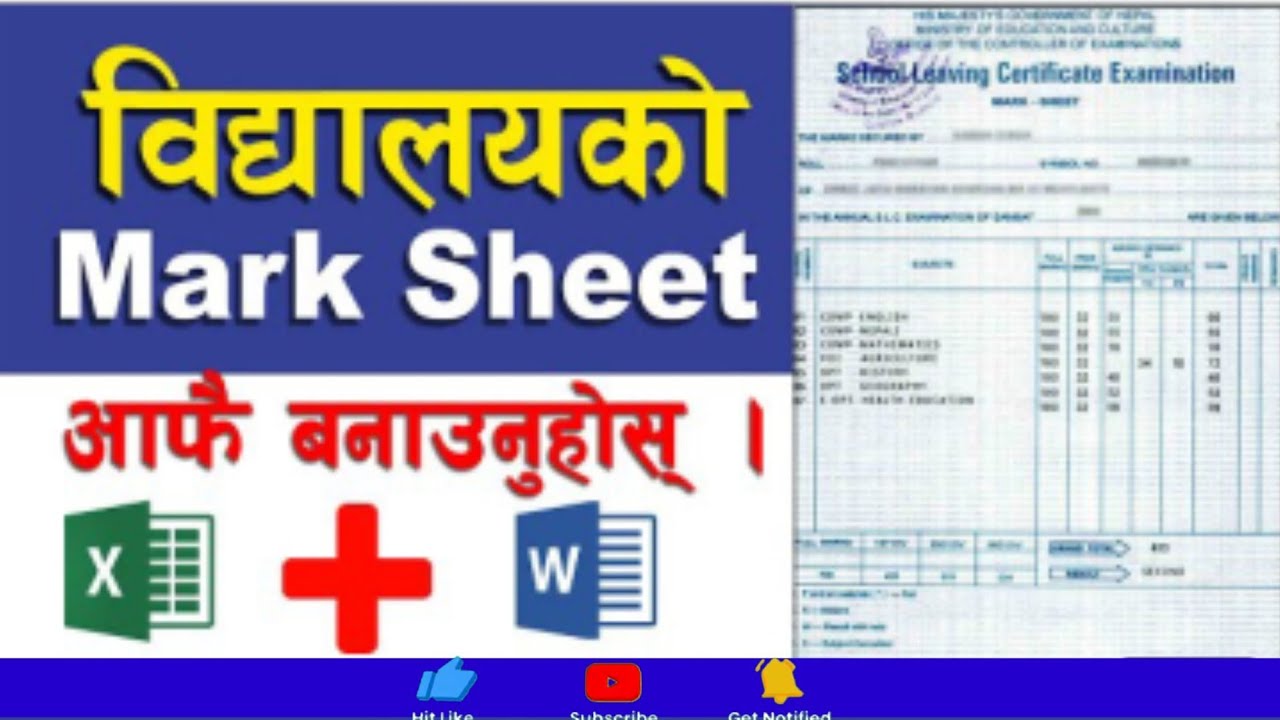 Grade Sheet Kasari Banaune / Create Grade / Gpa / Gpa point / Mark ...