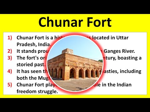 10 lines about Chunar fort in English | A Quick Overview in 10 Lines ...