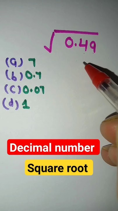 how to find decimal number square root #decimals #numbers #squareroot #maths #mathematics # ...