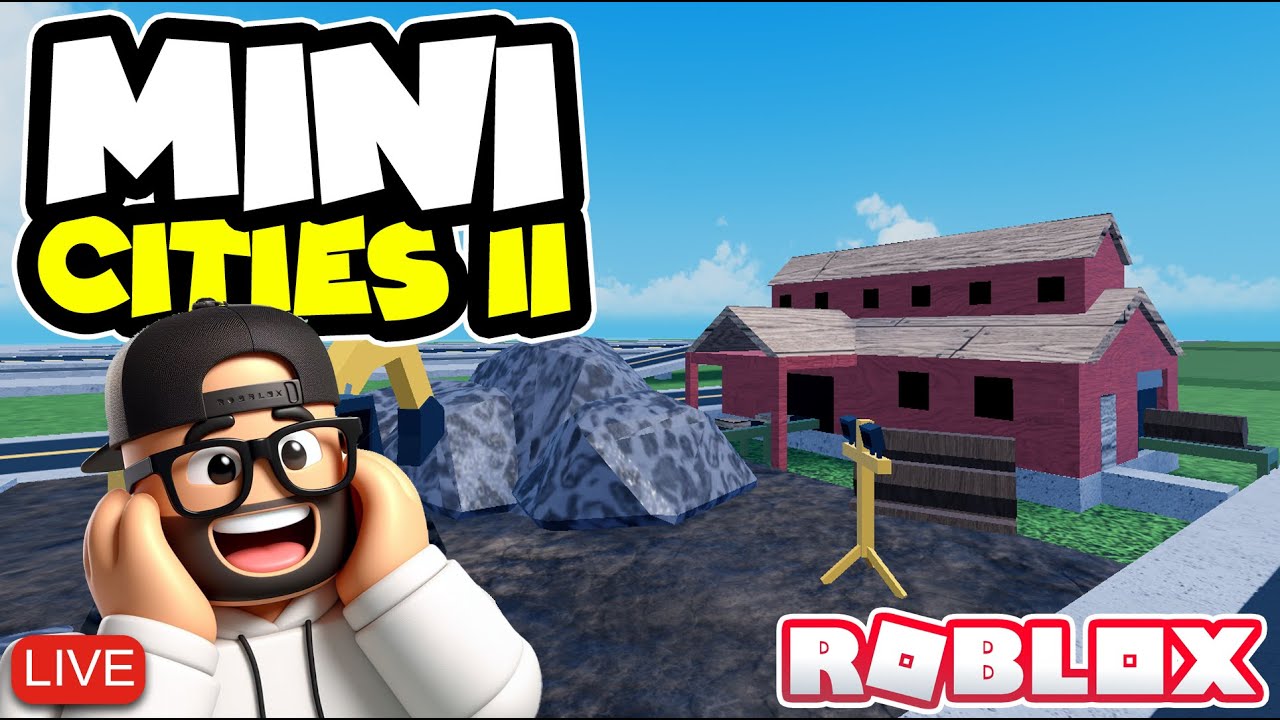 🔴LIVE - MINI CITIES 2 | How to get 1k PEOPLE to MOVE IN in ROBLOX - YouTube