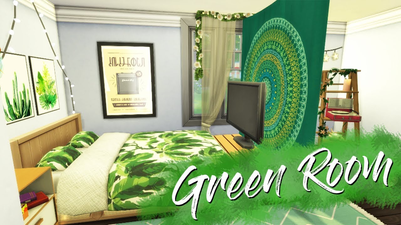 Rustic Green - Room Build // The Sims 4 - YouTube