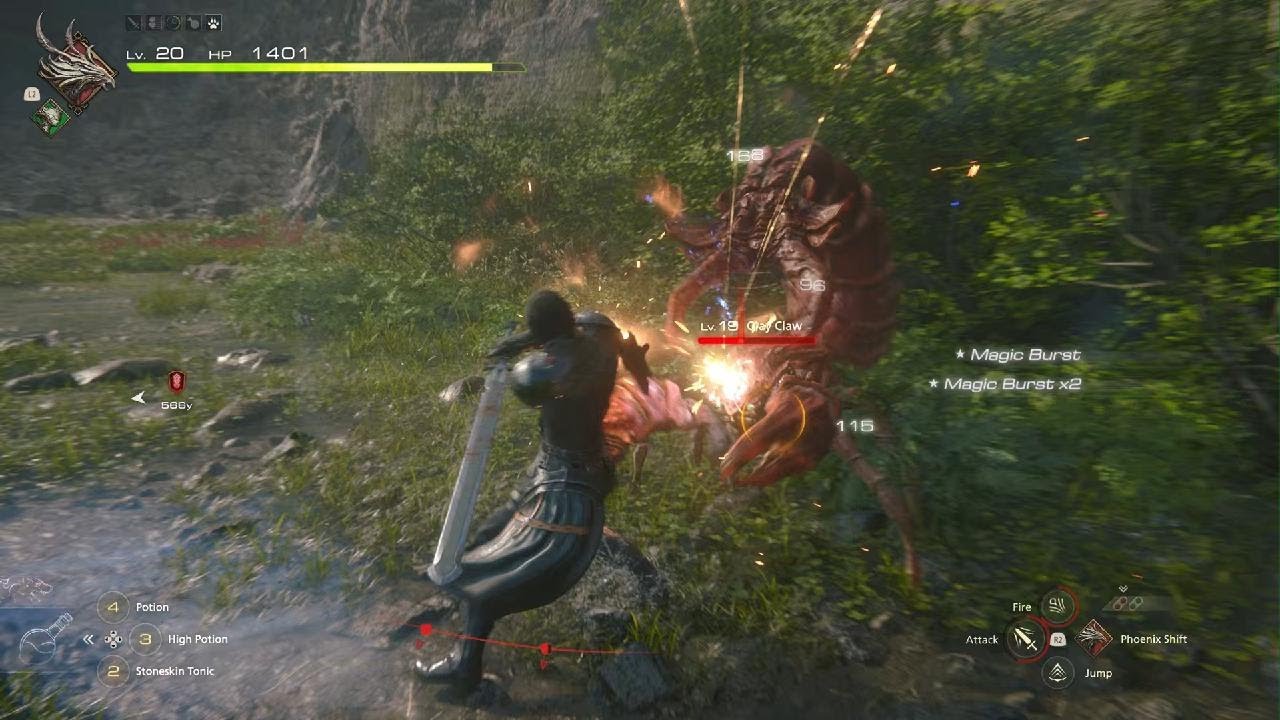 FINAL FANTASY XVI Killing Enemies and Practicing Combat Combinations ...