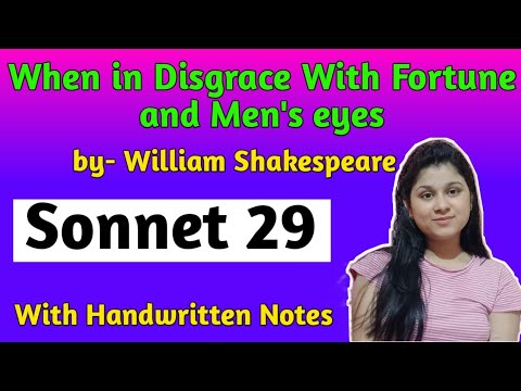 When in Disgrace by William Shakespeare | When in Disgrace With Fortune ...