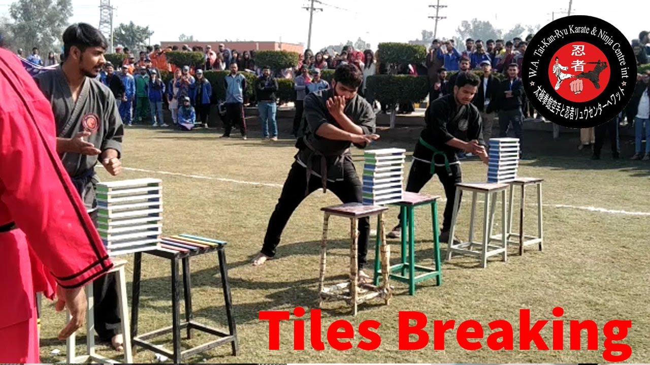 Breaking Tiles In Karate - Karate sekho - YouTube