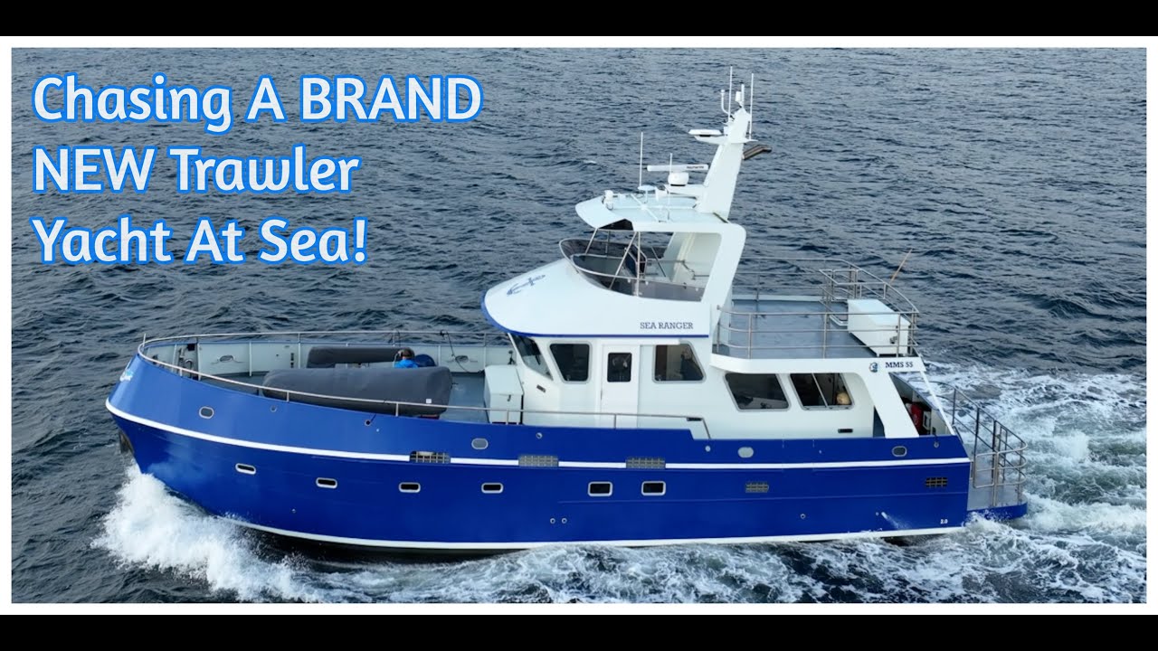 Chasing A Trawler Yacht At Sea! Aerial Footage Of Motor Yacht 'Sea ...
