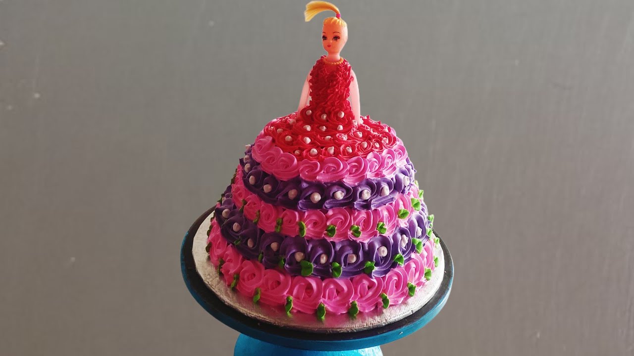 How to make Doll Cake at Home | Doll Cake Tutorial | Doll Cake Recipe ...
