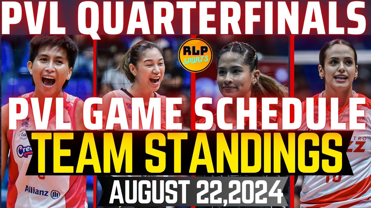 PVL DO or DIE GAME QUARTERFINALS GAME SCHEDULE|PVL TEAM STANDINGS TODAY ...