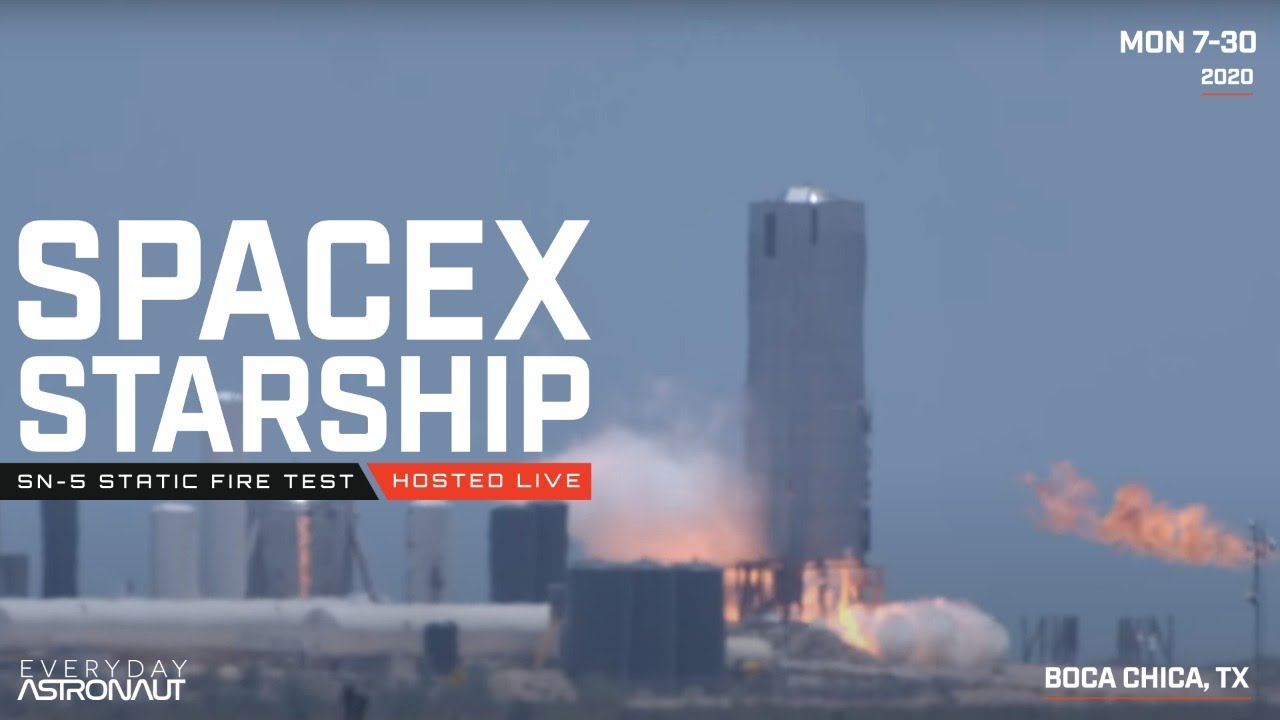 Watch SpaceX static fire Starship SN-5! - YouTube