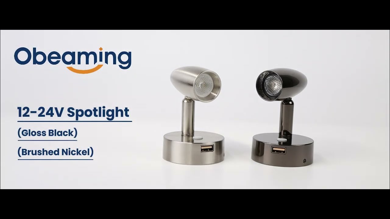 Obeaming RV Reading Light 12V Swivel LED Spotlight - YouTube