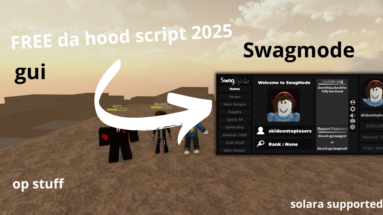 Swagmode da hood script 2025, FREE, comback, solara supported, op gui with alot features - YouTube