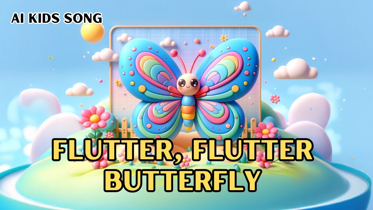 FLUTTER FLUTTER, BUTTERFLY 儿歌 - 蝴蝶飞飞 | AI KIDS SONG - YouTube