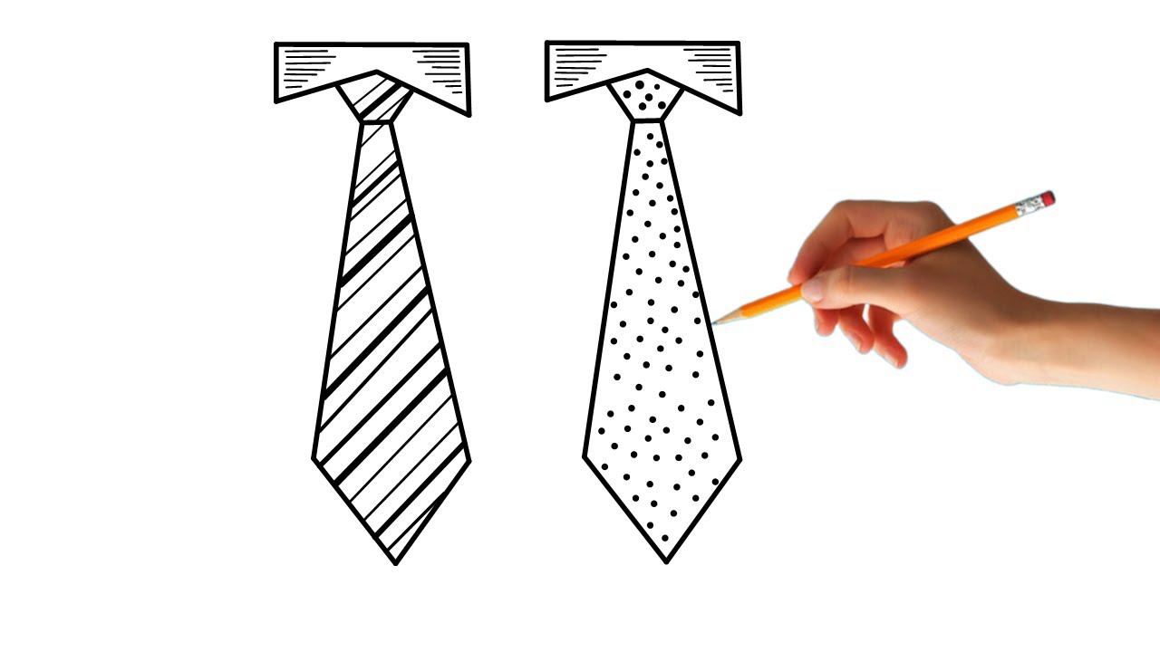 cómo dibujar una corbata || como dibujar una corbata - YouTube
