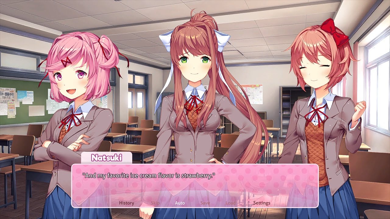 Natsuki Guesses Everyone's Favorite Ice Cream Flavor [Fandub] DDLC Plus ...