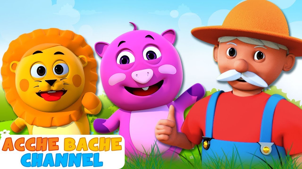 Learn Baby Animal Sounds + Hindi Nursery Rhymes for Kids | Acche Bache ...