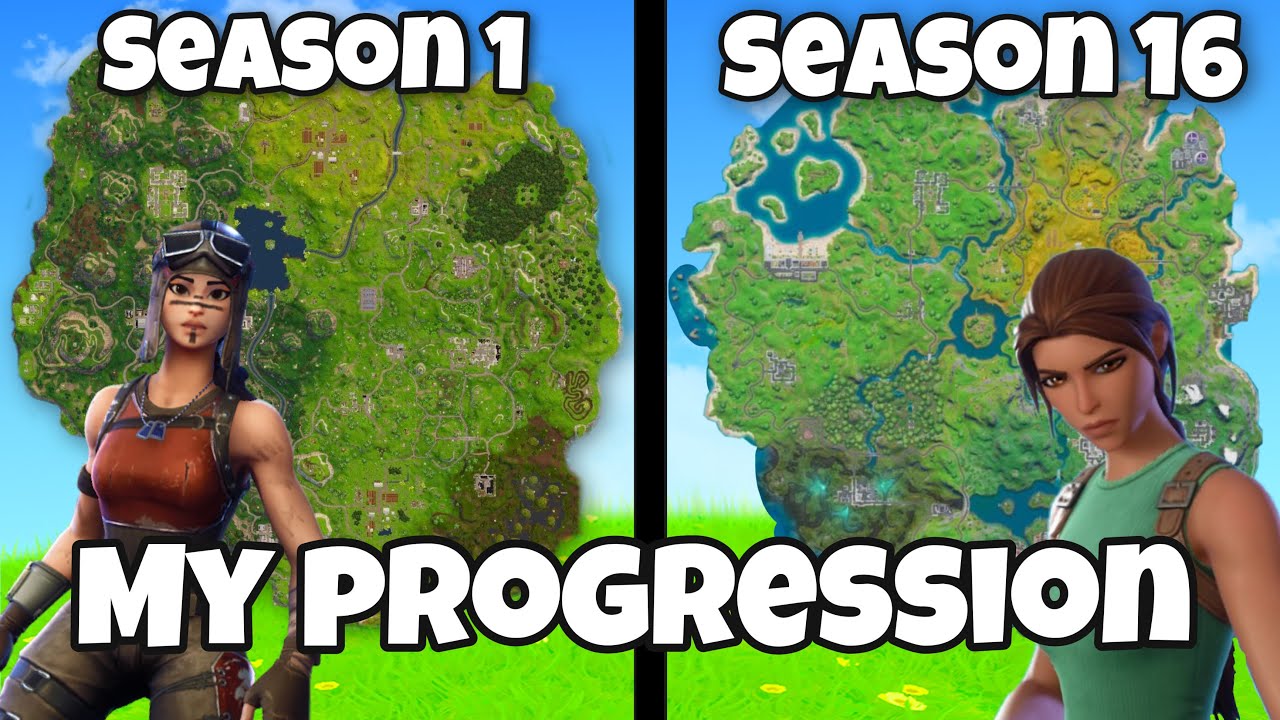 MY WHOLE FORTNITE PROGRESSION (3-16) - YouTube