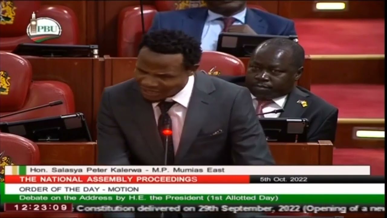 "Madam Speaker sir..." Laughter as MP Peter Salasya makes first speech ...